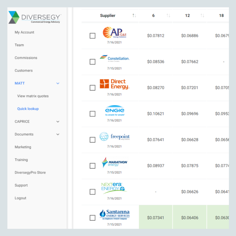 Sales Organizations | Energy Sales Platform | Diversegy
